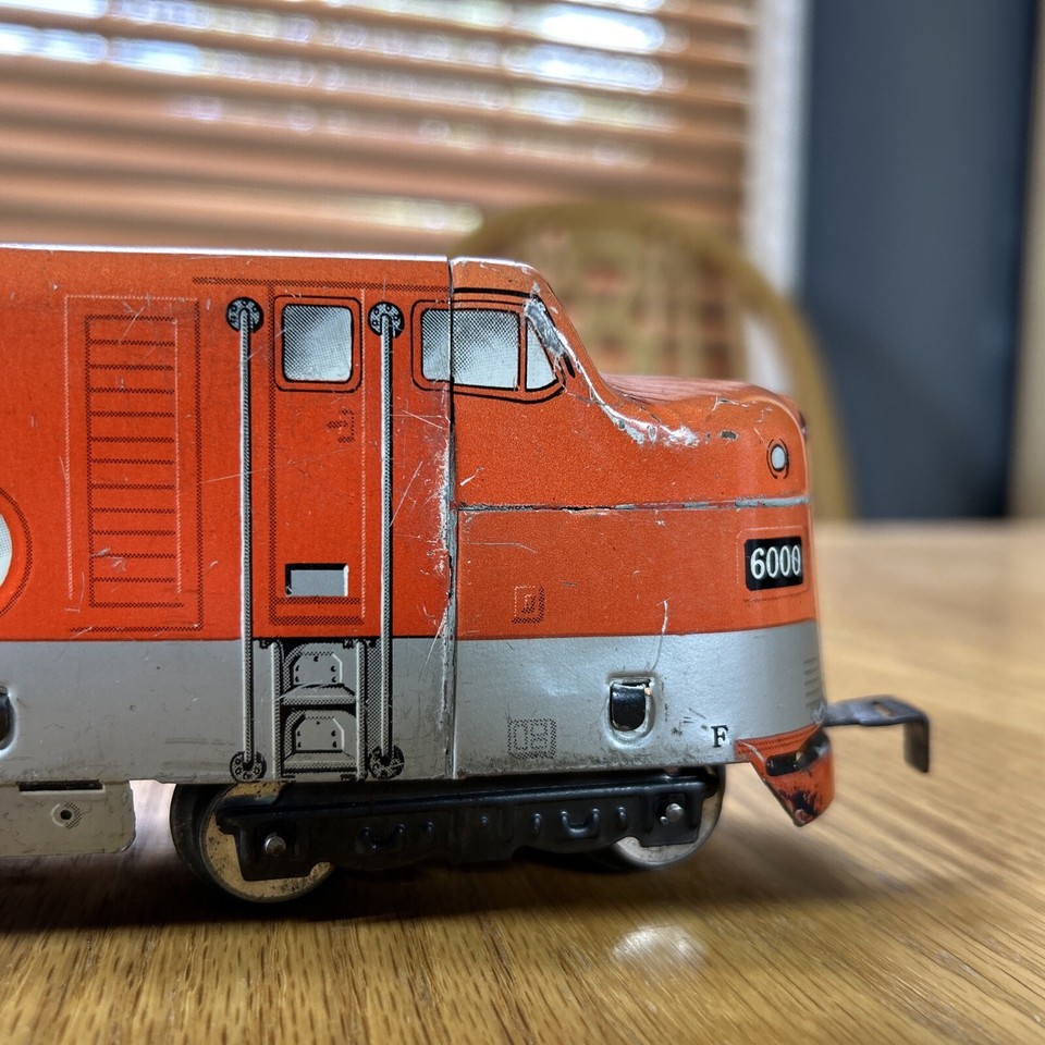 Vintage Marx Train Engine Car South Pacific 6000 Tin Litho Toy Original ...