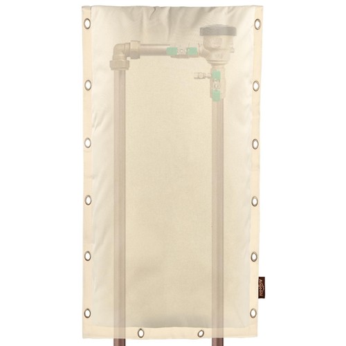 Upgraded 18" W x 34" H 3-Way Opening Backflow Insulation Cover Aluminum ...