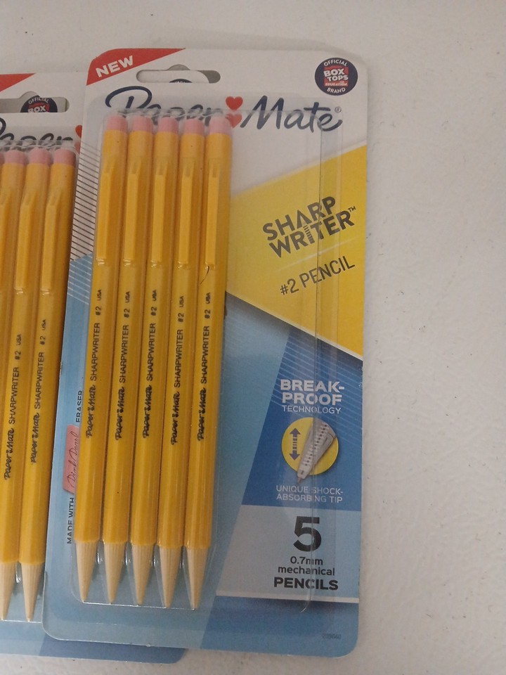 Paper Mate SharpWriter Mechanical Pencils - 0.7mm, HB #2, Yel - 5 Pack ...