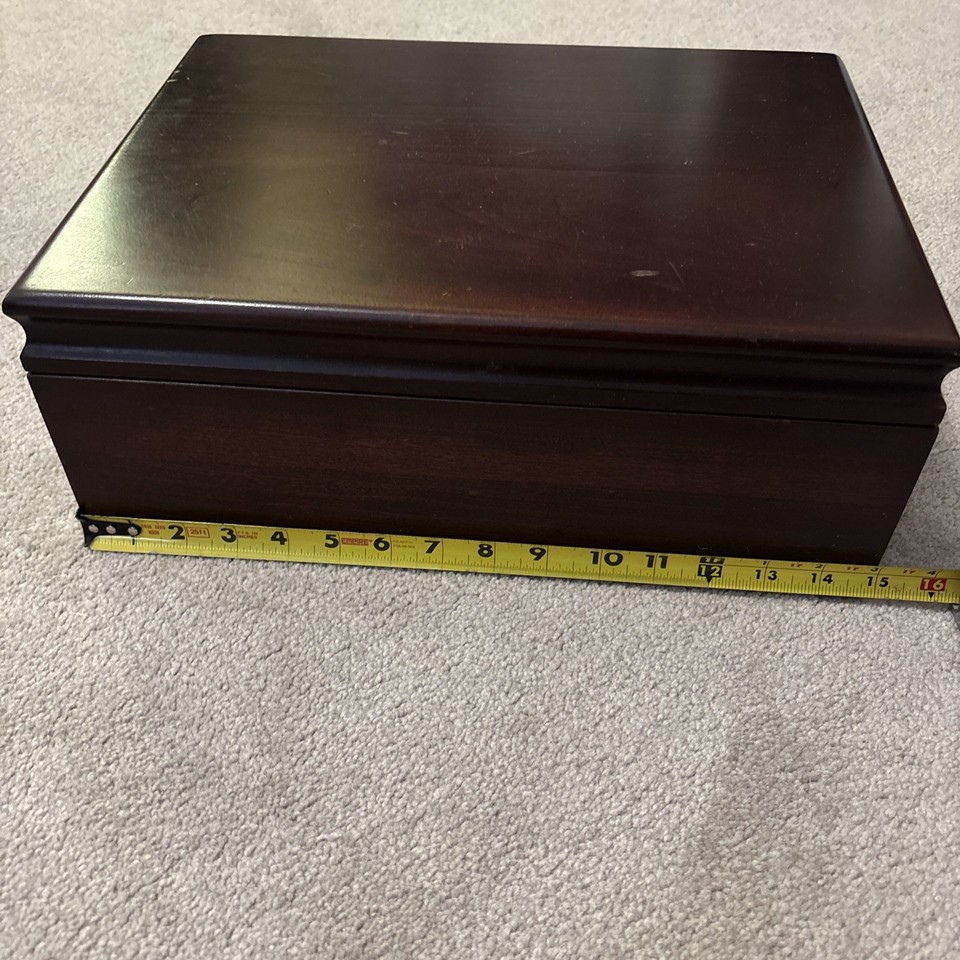 Diamond Crown Cigar Humidor Handcrafted by Reed & Barton w/Divider | eBay
