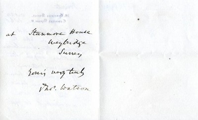 SIR THOMAS WATSON - AUTOGRAPH LETTER SIGNED 10/24/1866 | eBay