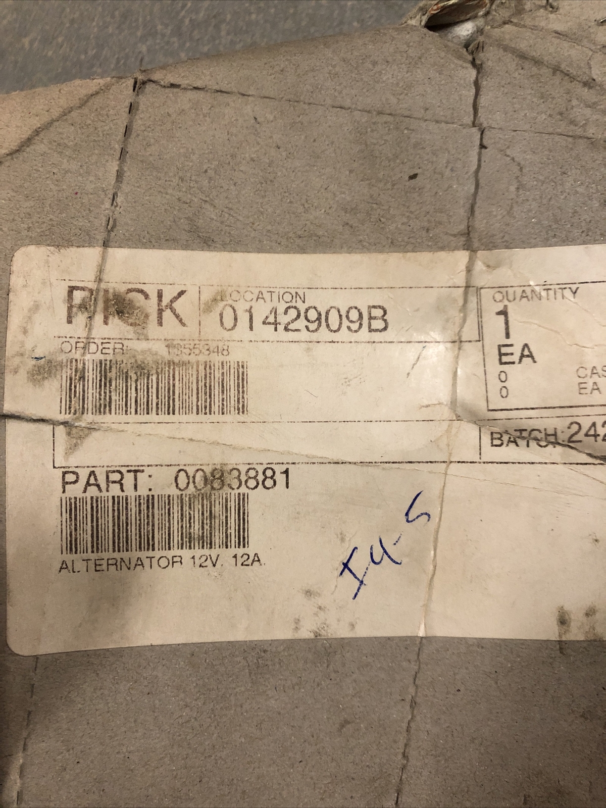 Wacker Neuson Alternator 12v. 12a. Part # 0083881, 50008381 | eBay