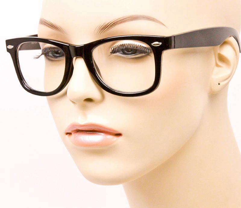 Sexy Geek Square Glossy Clear Lens WaYfe Fashion HOT Women Eyeglasses ...