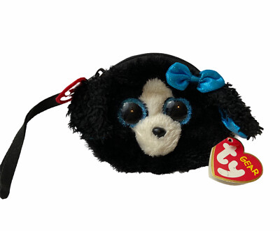 Ty Gear Beanie Boos Tracey Puppy Dog Plush Wristlet Coin Purse Black ...