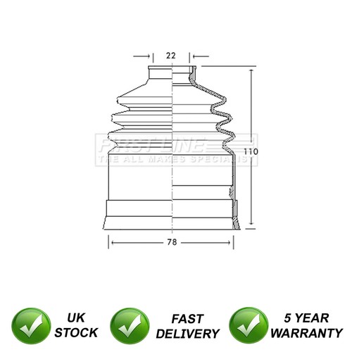 CV Joint Boot Set Front Outer SJR Fits Saab 99 96 95 1.5 2.0 + Other ...