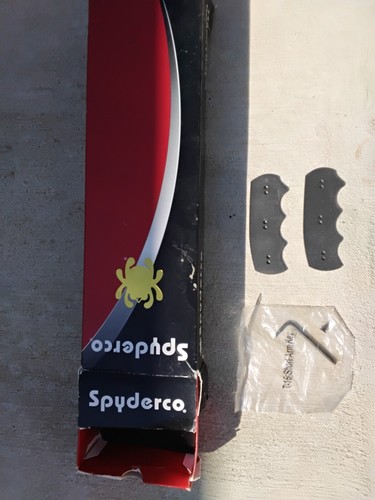 spyderco pygmy warrior knife box/handle scales | eBay