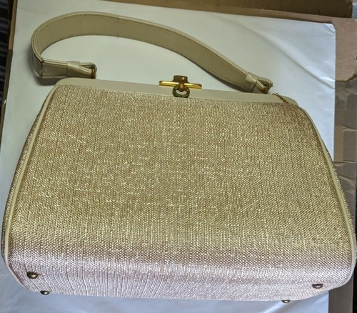 Bag By Dorian Vintage Handbag Purse Attached Coin Purse Woven Fabric ...