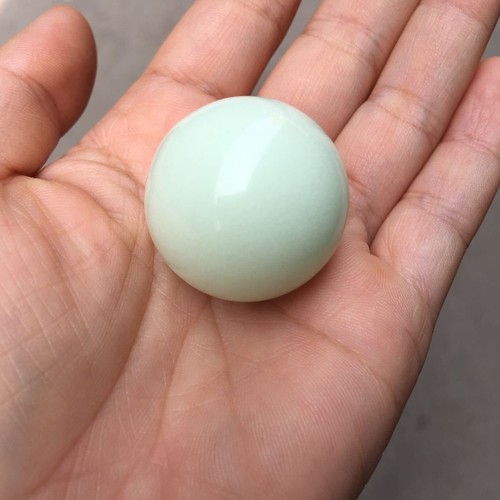 50MM Green Luminous Quartz Crystal Sphere Ball Glow In The Dark Stone w ...