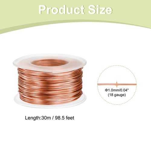 18 Gauge Aluminum Craft Wire 1.0mm 98.5ft Bendable Metal Wire, Rose ...