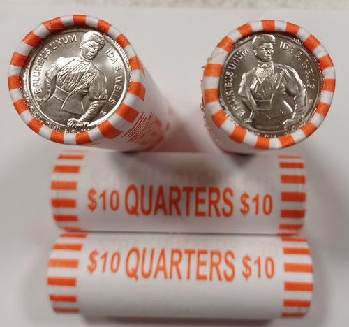 2 Rolls Of 2025 P Quarters Ida B. Wells Loaded With Errors Free ...