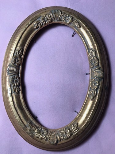 Vintage Ornate Gold Gilded Flowers Wooden Picture Frame Fits approx. 4 ...