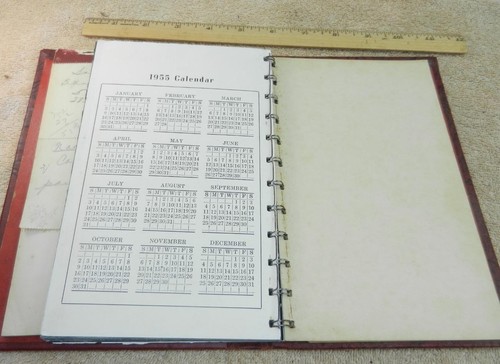 1954 Trident Calendar Date Book USNA Naval Academy Red Planner United ...