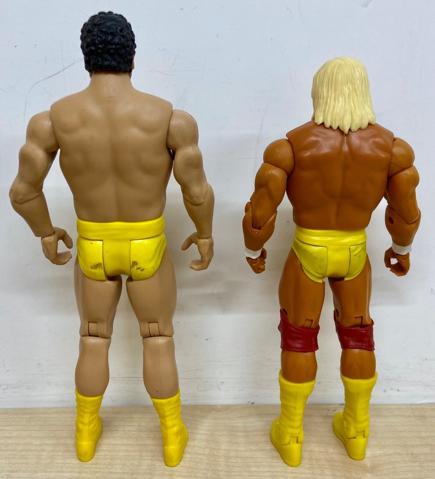 WWE - Hulk Hogan vs Andre the Giant action figures - Mattel Basics ...