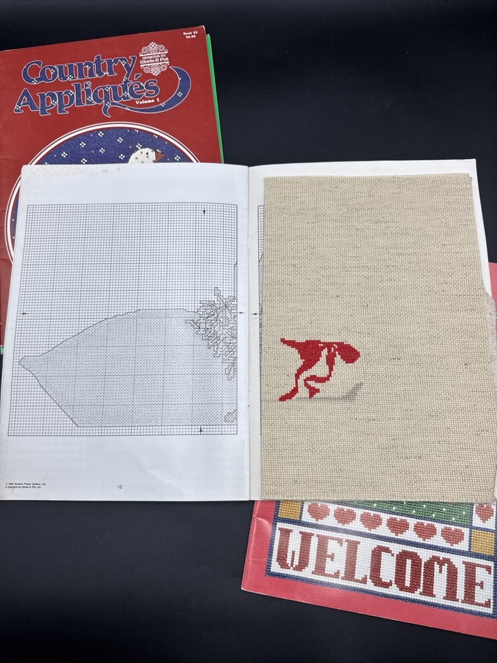 5 Counted Cross Stitch Pattern Booklets Designs by Gloria & Pat VTG 70 ...