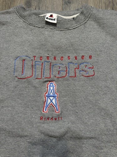 VTG 90’s Tennessee Oilers NFL Crew neck Houndstooth Black/White Men’s ...