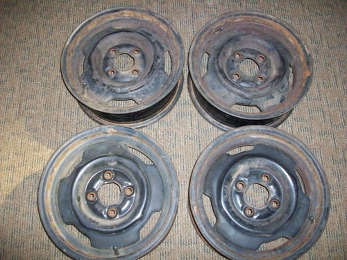 1979-1993 Ford Mustang, Mercury Cougar 4-15x5" Steel Wheels 4x4 1/4 ...
