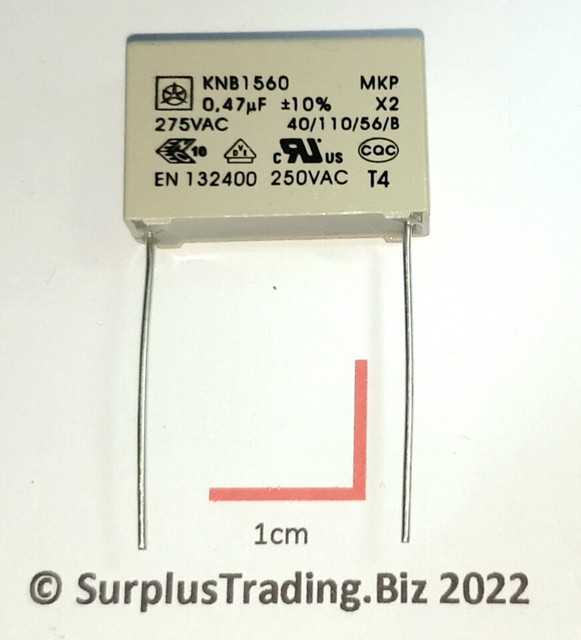 Iskra Knb1560 0.47uf 275vac Class X2 RFI Supression Capacitor for sale ...