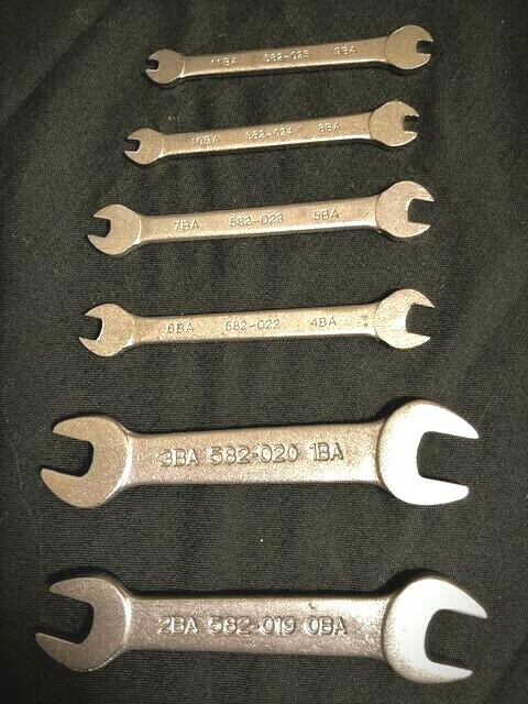 Toolzone Elite BA Spanner Set 6 Pc Open Ended 0BA - 11BA Spanners Model ...