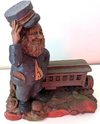 Tom Clark Train Gnome "Pullman" - vintage cast resin railroad art ...