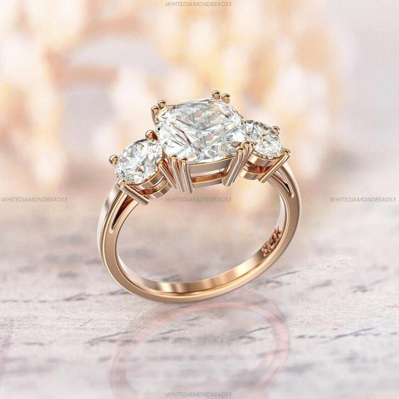 14k Gold Moissanite Meghan Statement Engagement Ring For Women | eBay