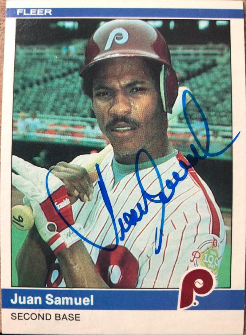 Juan Samuel Autographed 1984 Fleer #47 Rookie Card | eBay