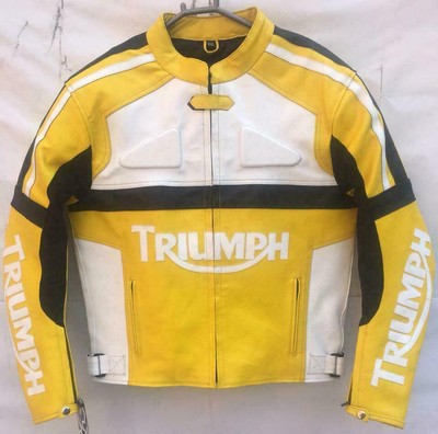 Men Genuine Triumph Biker Leather Jacket / Triumph Jacket With CE ...
