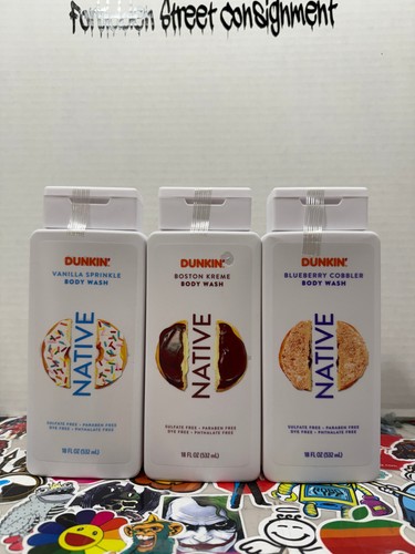 🍩 NEW! Native DUNKIN Variety pack Body Wash 18 fl oz LIMITED EDITION ...