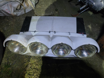 Classic Mini Bonnet With Light Pod And Rally Spotlights | eBay UK