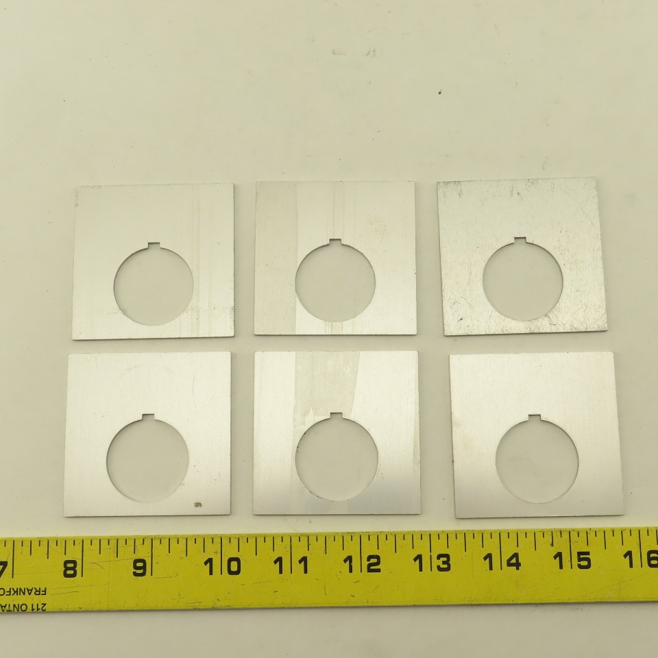 30mm Switch Legend Plate Blank 2-3/8" Square Lot Of 6 | eBay