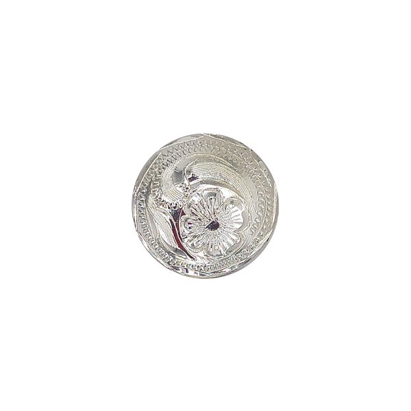 CLOSEOUT SALE: Engraved SP Conchos. Screw Back. 1/2, 5/8, 3/4, 1, 1-1/4 ...