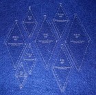 Diamond Templates 8 Pc Set No Tips 2" - 5 1/2"- Clear 1/8" 45 Degree | eBay