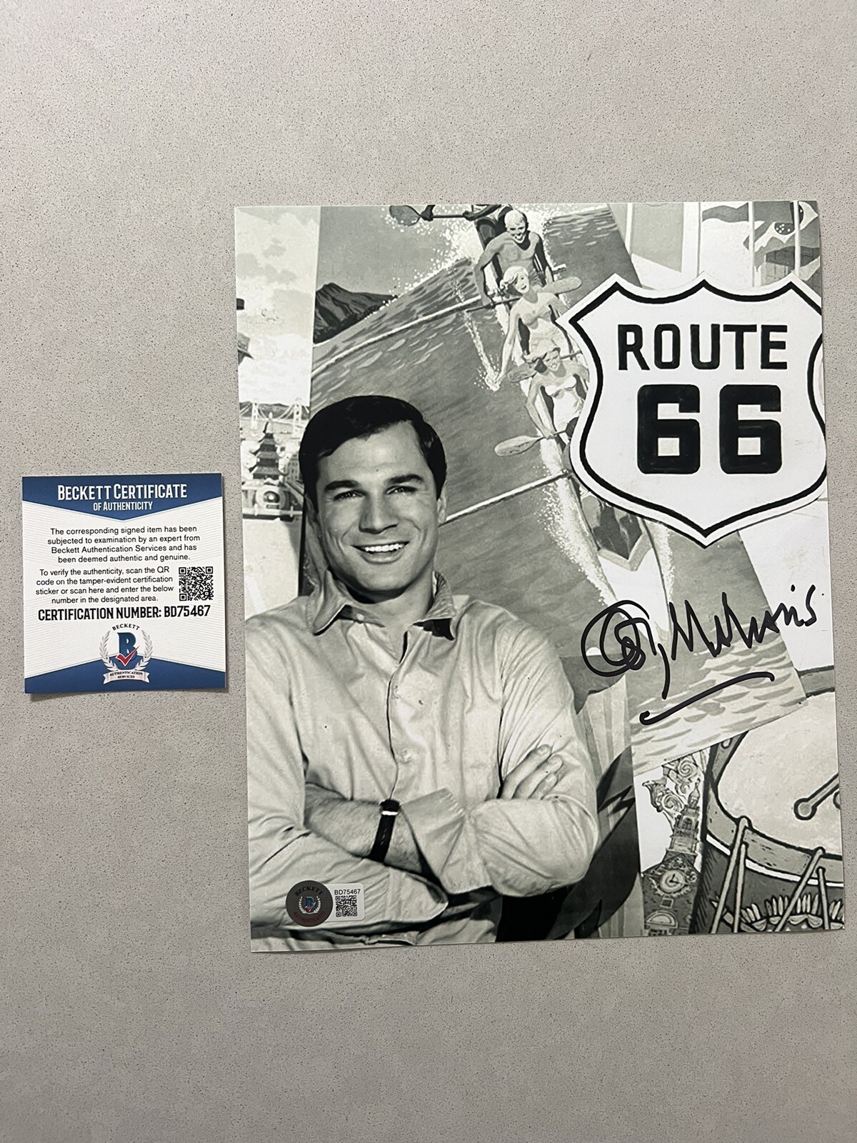 George Maharis autographed signed 8x10 photo Beckett BAS COA Route 66 ...