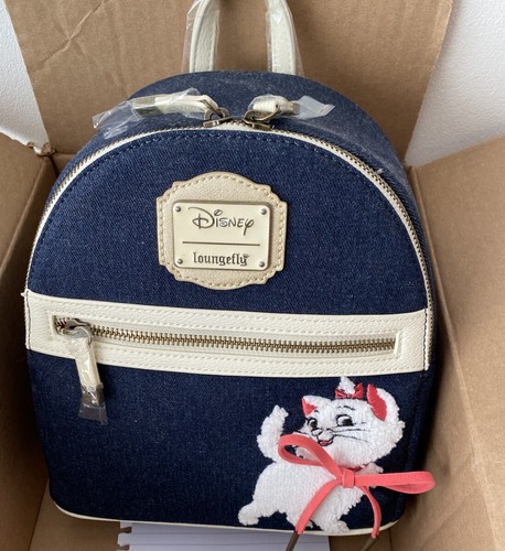 Denim Loungefly “Aristocats” Marie Mini Backpack Epcot Disney Parks | eBay