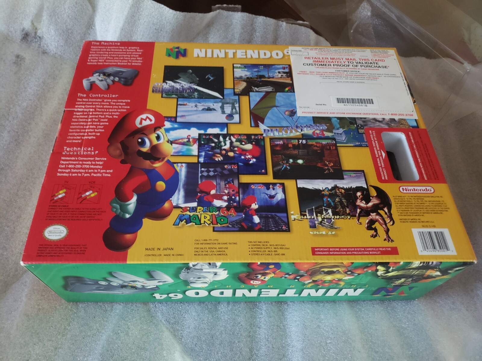 Nintendo 64 N64 Launch Edition Console Brand New Factory Sealed in Box ...