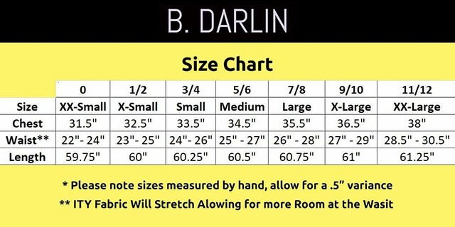 B Darlin Size Chart B. Darlin Placement Sequin Cross Back St