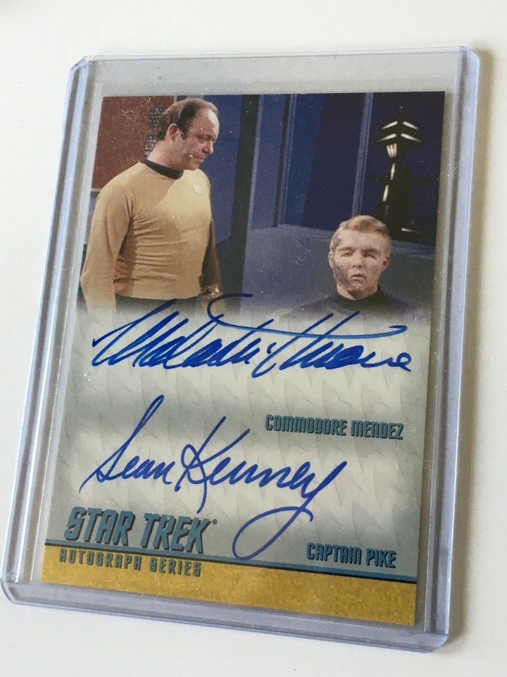 STAR TREK - COMMODORE MENDEZ & CAPTAIN PIKE - TOS Dual Autograph Card ...