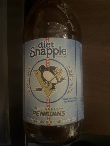 Rare Pittsburgh Penguins Diet Snapple lemonade/iced tea unopened bottle ...