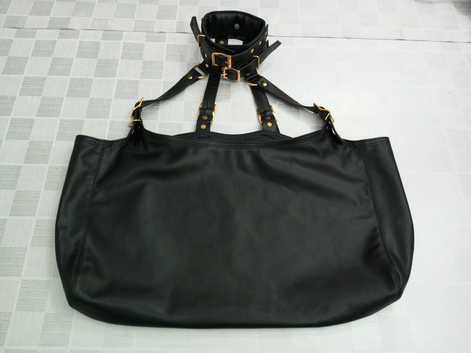 Bondage Arm Binder Restraint Adjustable Real Leather Behind Back Cuffs ...