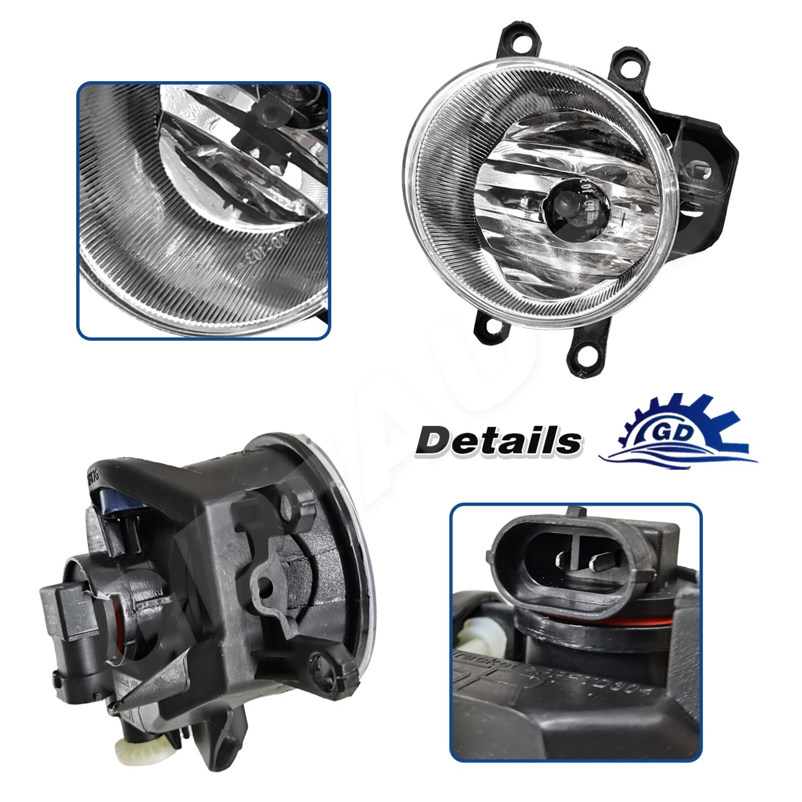 Front Bumper Lower Grill Fog Lights Set For 2014-2019 Toyota 4Runner ...