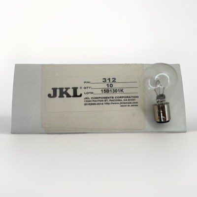 *New in Box of 10* JKL 312 Lamp Incandescent 36MM Dbl Bayonet 28V 50 CP ...