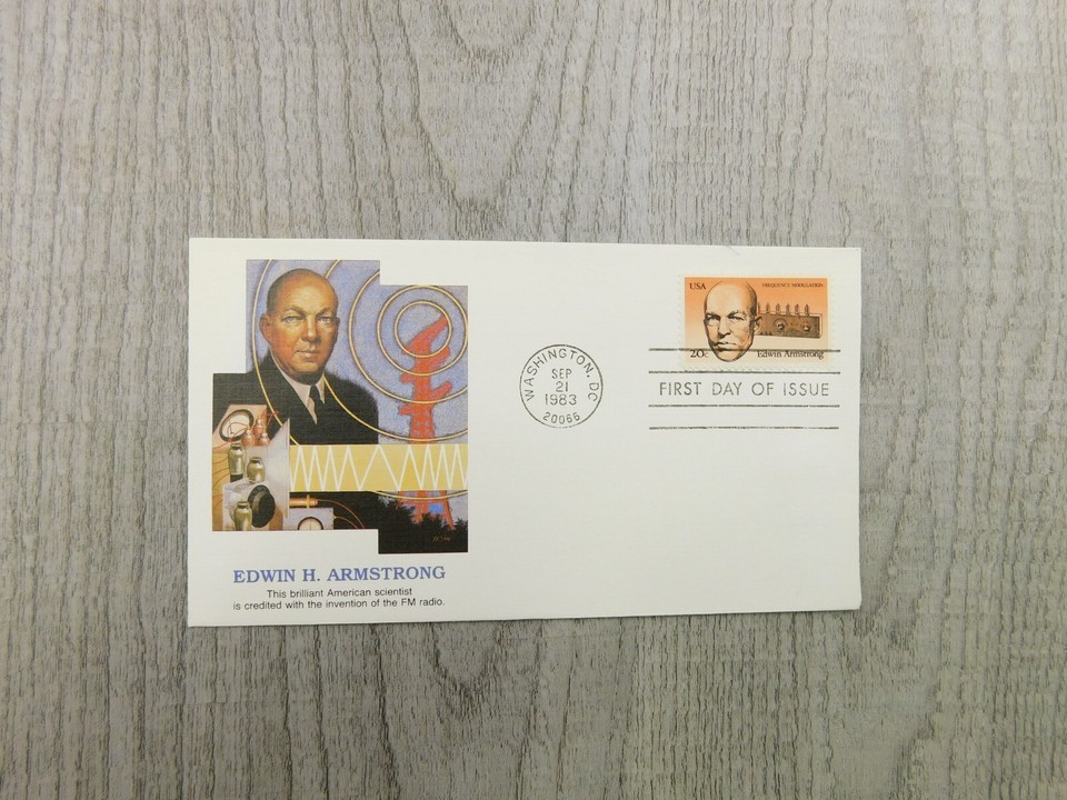 1st Day Of Issue Edwin Armstrong WA DC 1983 Vintage Stamps Posted ...