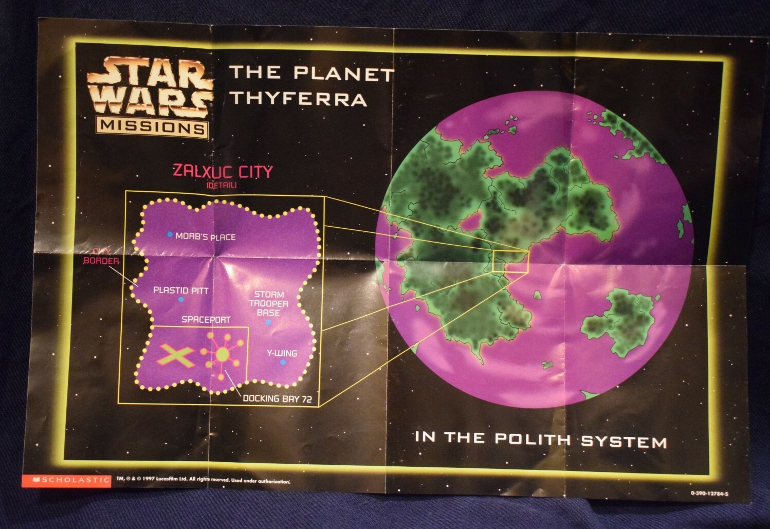 "Star Wars Missions" Series Map | "Thyferra" | Scholastic | eBay