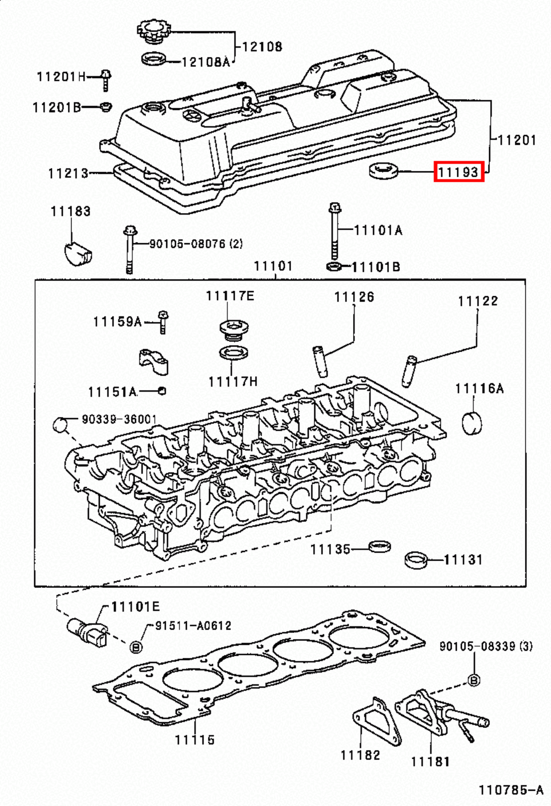 Genuine Estima TCR21 TCR20 TCR11 TCR10 2.4 Spark Plug Tube Seal x2 | eBay