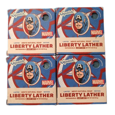 4pk Dr Squatch Captain America Marvel Comics Bar Soap 5oz Limited Ed ...