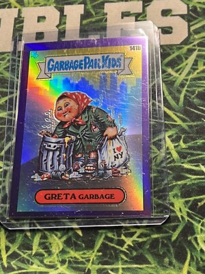 GRETA GARBAGE Purple /250 Refractor 2022 Topps Chrome Garbage Pail Kids ...