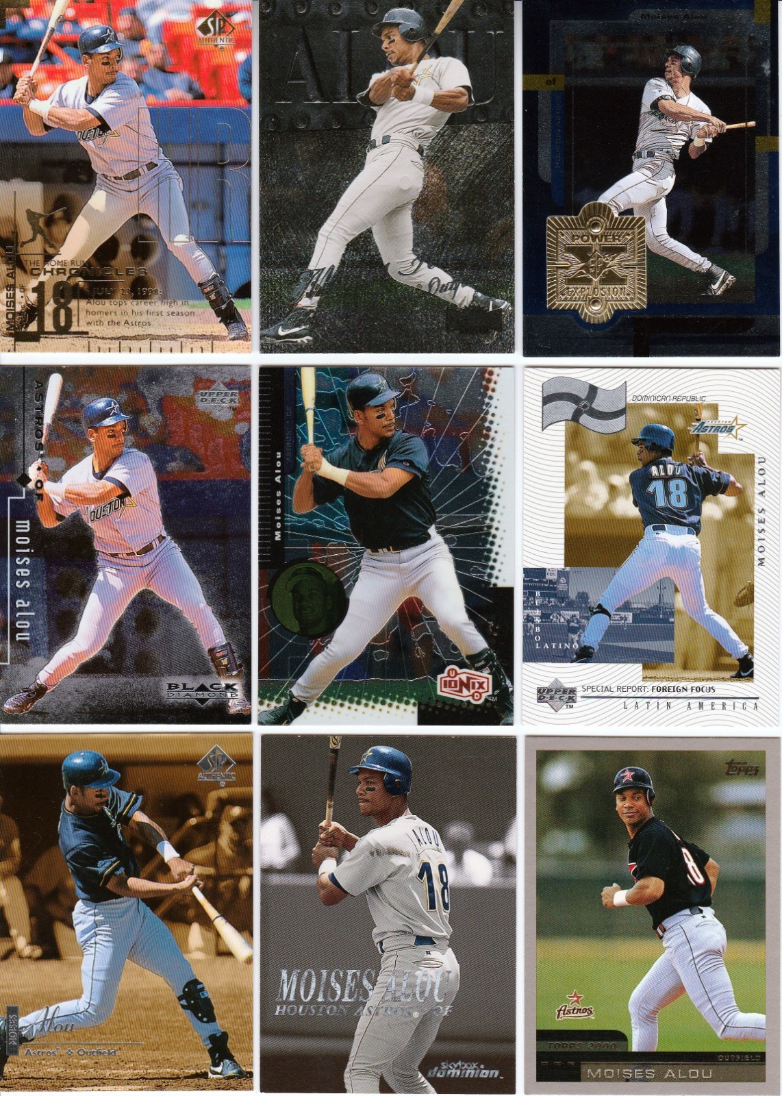 Huge 150 + different MOISES ALOU cards lot 3 RC 1990 - 2009 Expos ...
