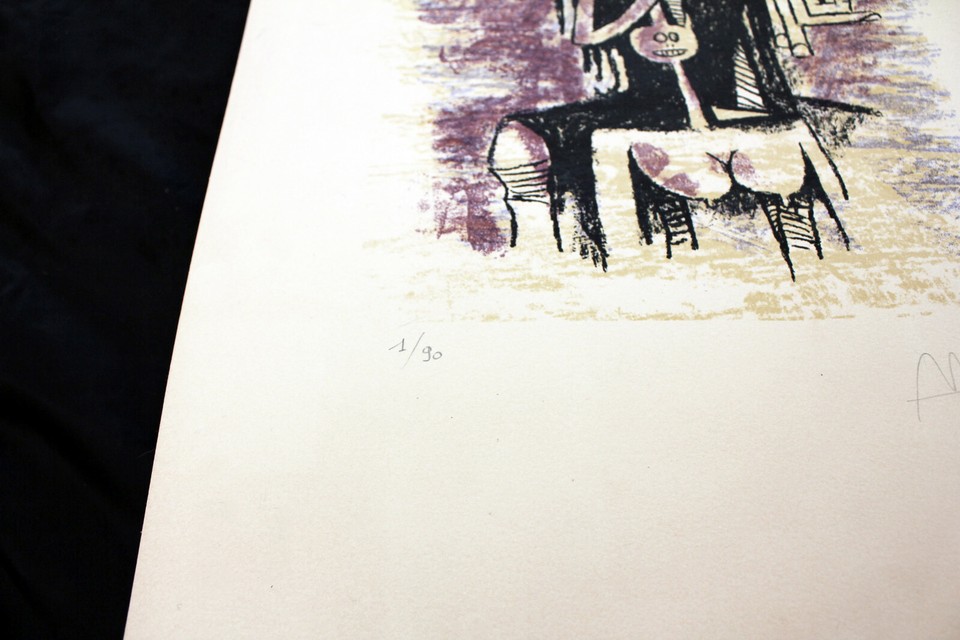 Orig. Wilfredo Lam Hand Signed/Numbered Original Lithograph Cuban Latin ...