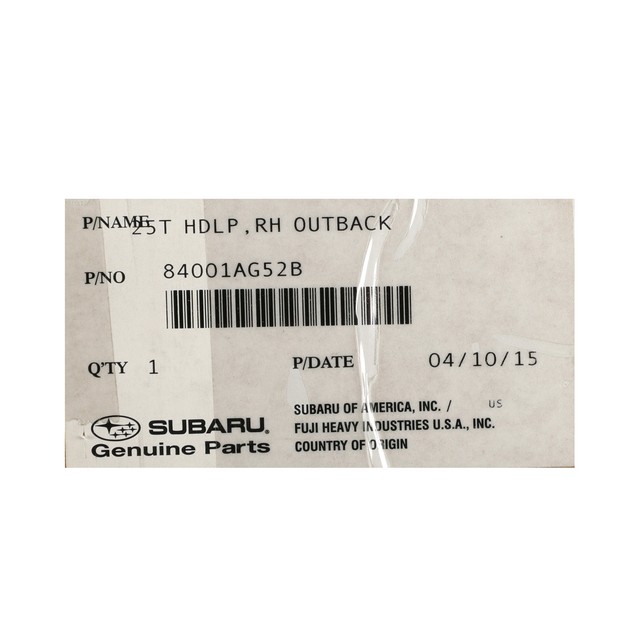 Subaru OEM 08-09 Outback-headlight Assembly 84001AG52B for sale online ...