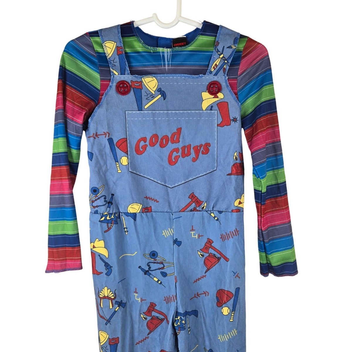 Chucky Costume Long Sleeve Shirt Chucky Striped Shirts