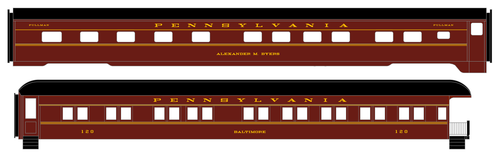 K4 HO Scale Decals Pennsylvania PRR Pittsburgher Passenger Cars Dulux ...